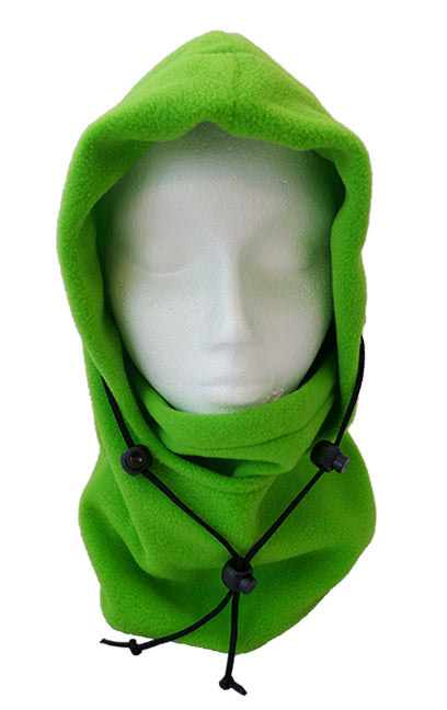 Lime Green Chillhood fleece balaclavas, made of warm Tundra fleece ...